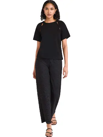Merlette Solace Organic Cotton Jersey Top - Black