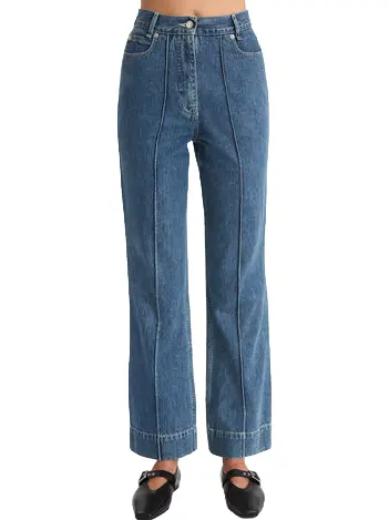 Merlette Beacon Jeans - Mid-blue Wash