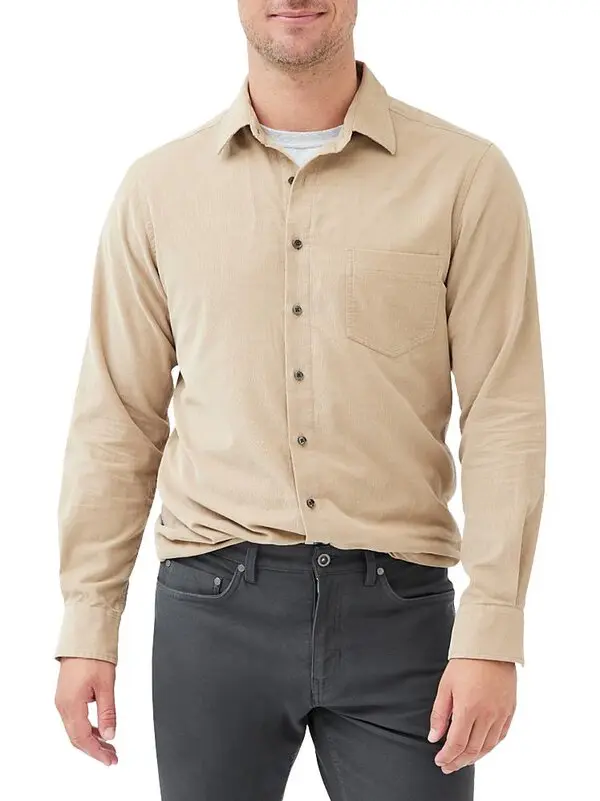 Rodd & Gunn Rodd And Gunn Coal Stream Slim Fit Shirt - Taupe