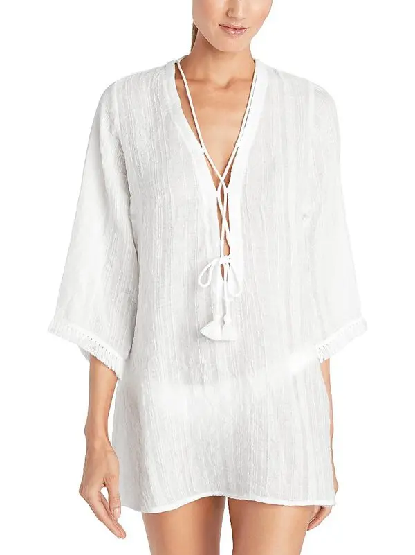 Robin Piccone Natalie Tunic Swim Cover-up - White