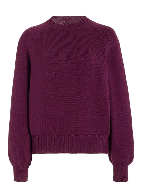 HIGH SPORT Crewneck Cotton Sweater - Burgundy
