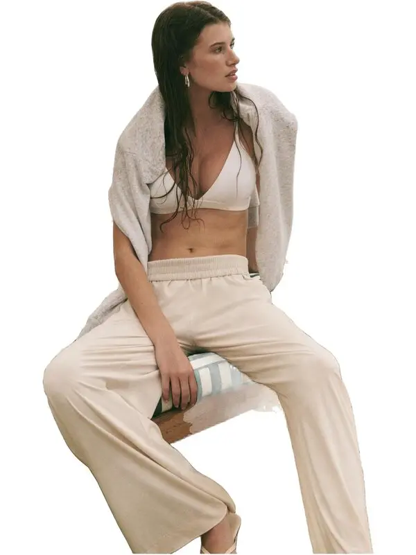 Vuori Villa Wide Leg Pants - Bleached Sand