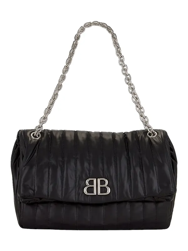Balenciaga Monaco Medium Chain Bag - Black