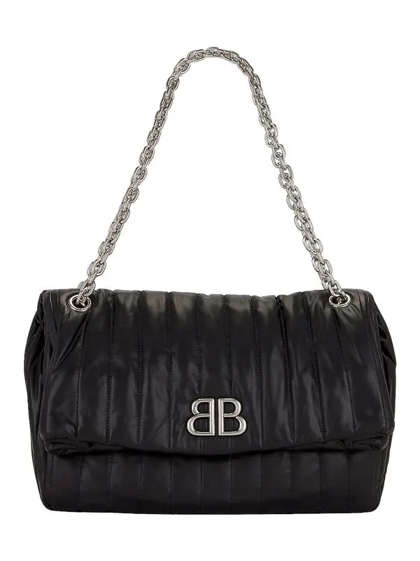 Balenciaga Monaco Medium Chain Bag - Black
