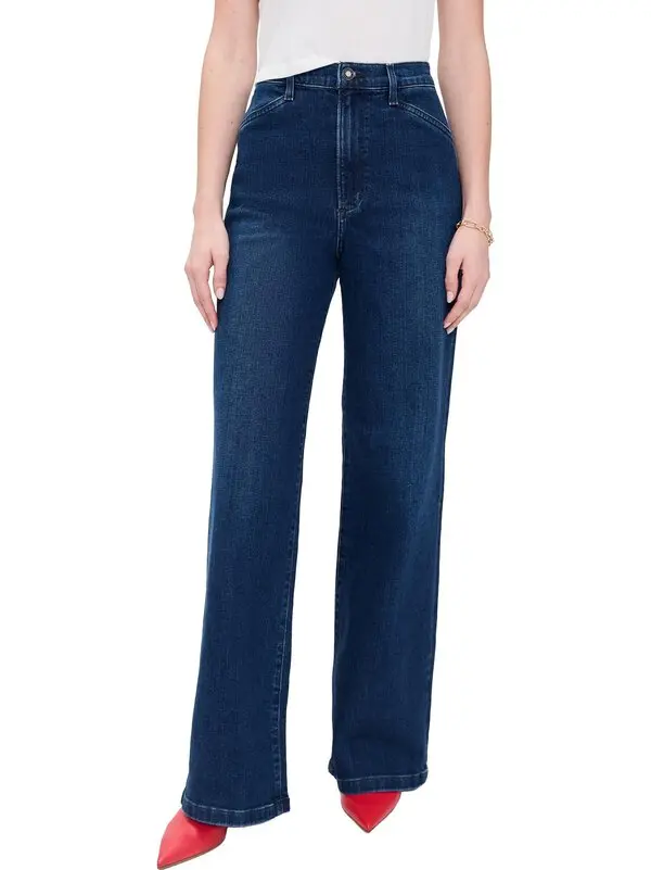 FAVORITE DAUGHTER The Mischa High-rise Wide-leg Jeans - Columbia