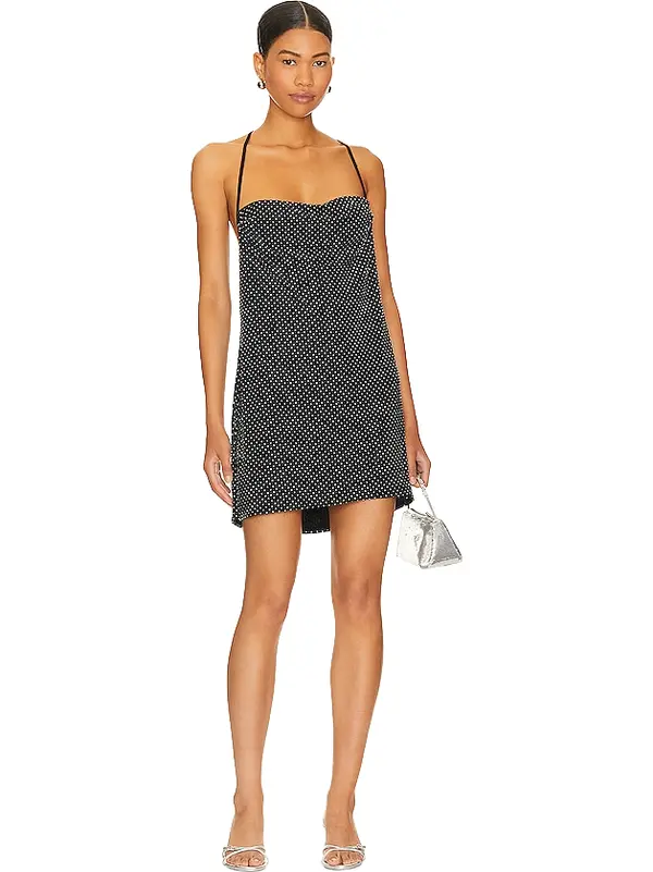 Show Me Your Mumu Suzanna Slip Dress - Black Rhinestone