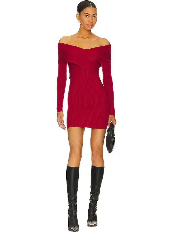 Line & Dot Karrie Dress - Burgundy