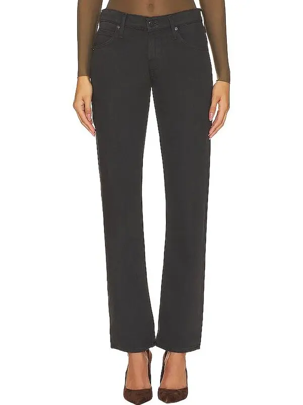 MOTHER The Down Low Sweet Tooth Skimp Jeans - Faded Black