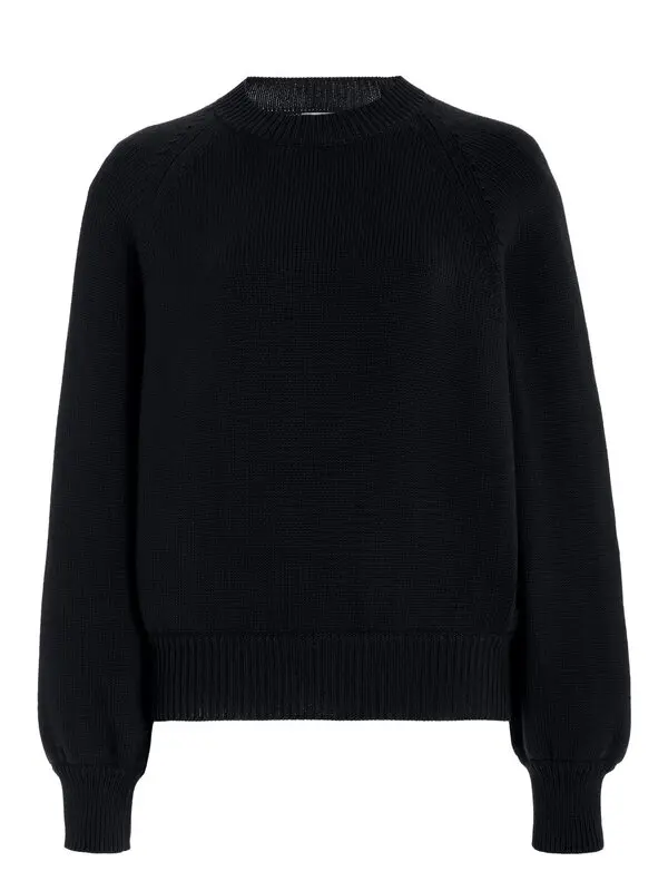HIGH SPORT Crewneck Cotton Sweater - Black