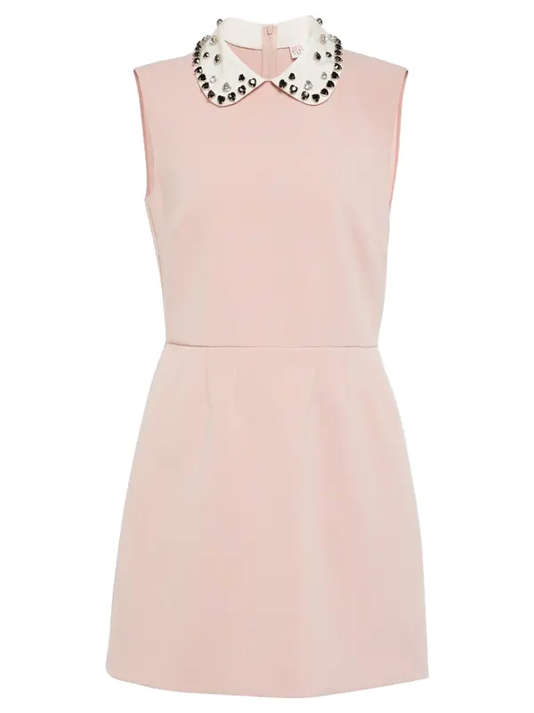 Red Valentino Embellished Cady Minidress - Pink