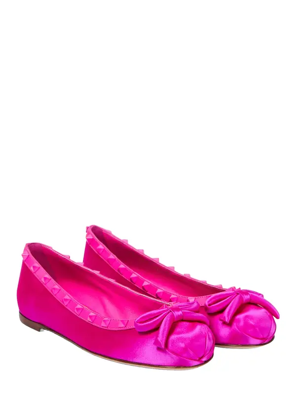Valentino Garavani Rockstud Ballerina Flats - Pink