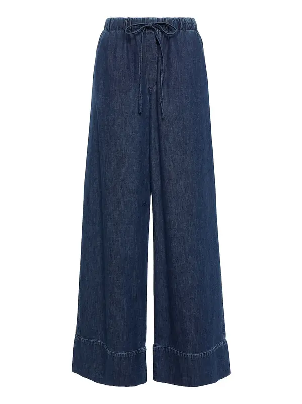Valentino Garavani High-rise Wide-leg Jeans - Blue
