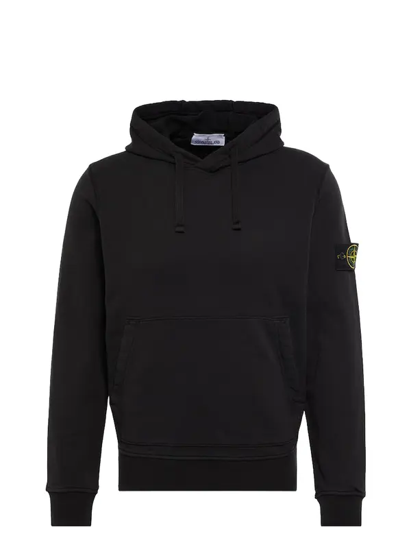 Stone Island Compass Cotton Hoodie - Black
