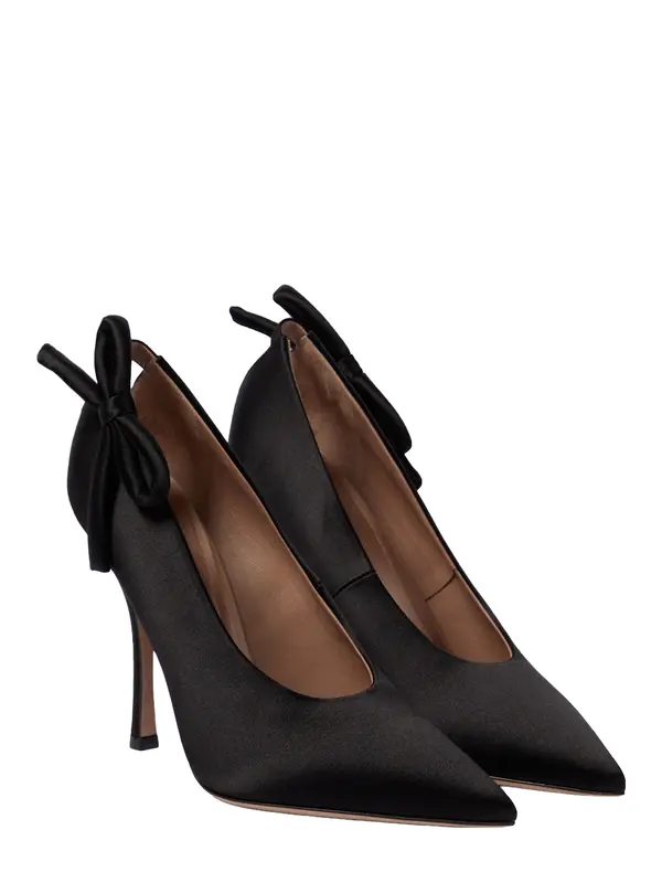 Valentino Garavani Nite-out Cutout Satin Pumps - Black