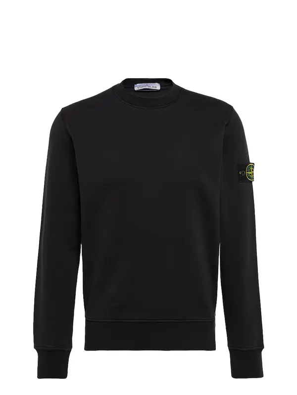 Stone Island Compass Cotton Jersey Sweatshirt - Black