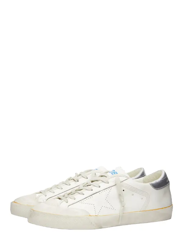 Golden Goose Super Star Leather Sneakers - White/ivory/silver