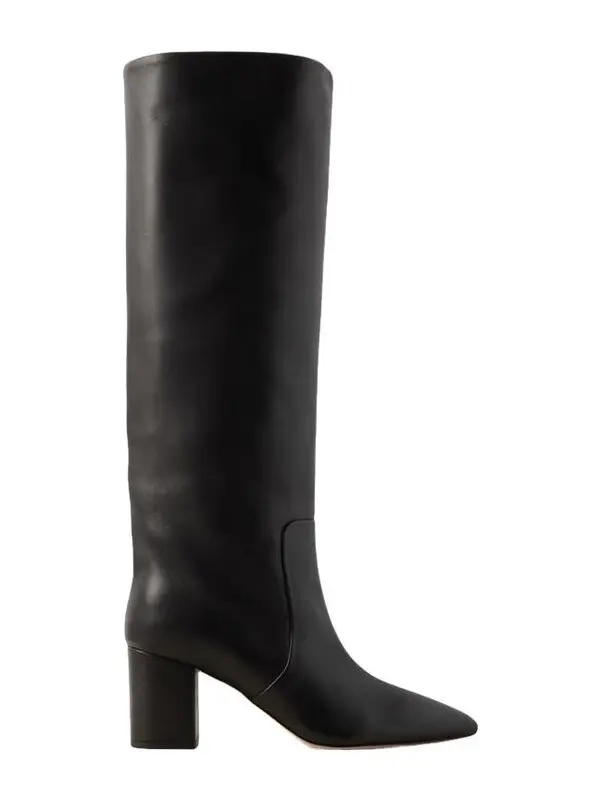 Paris Texas Anja 70 Leather Knee Boots - Black