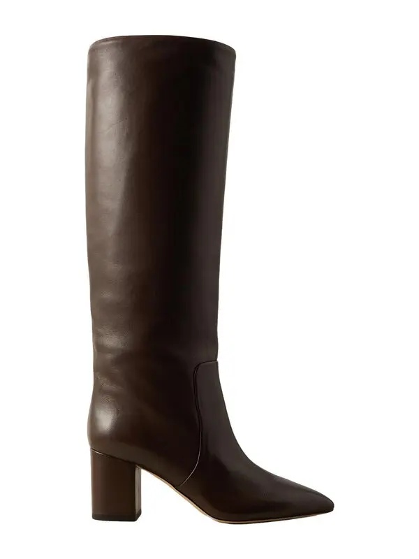 Paris Texas Anja 70 Leather Knee Boots - Brown