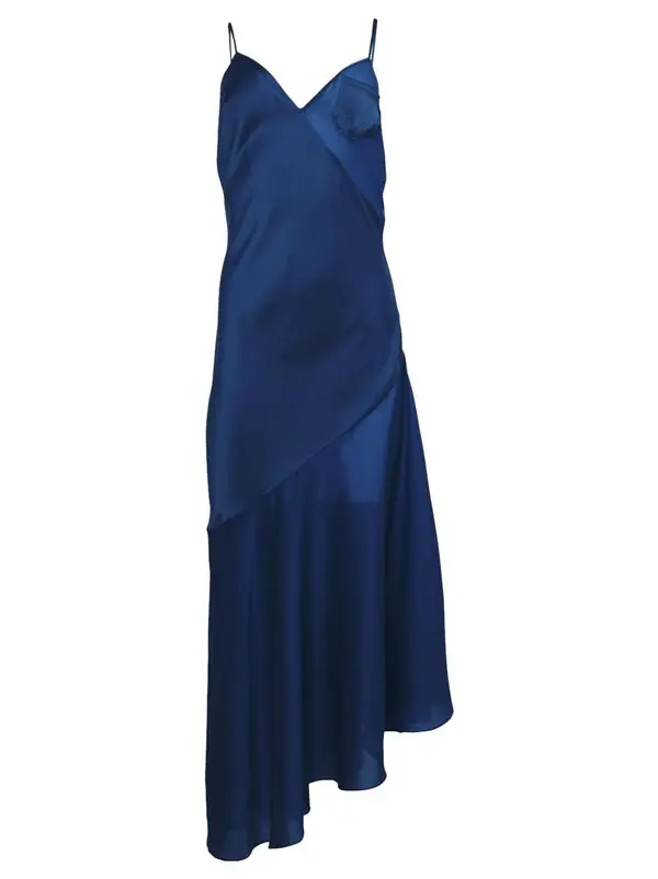 Fleur Du Mal Satin Slip Dress - Blue