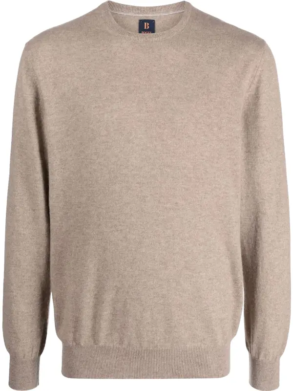 Boggi Milano Crew-neck Cashmere Jumper - Neutrals
