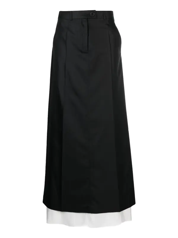 PETER DO Double-layer Maxi Skirt - Black