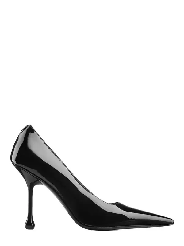 JIMMY CHOO 95mm Ixia Patent Leather Pumps - Black