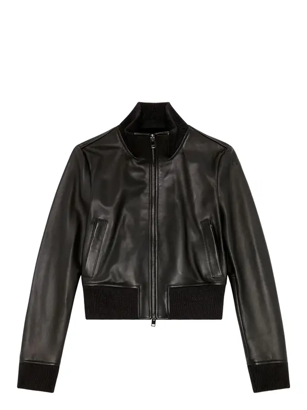 DIESEL L-hung Leather Jacket - Black
