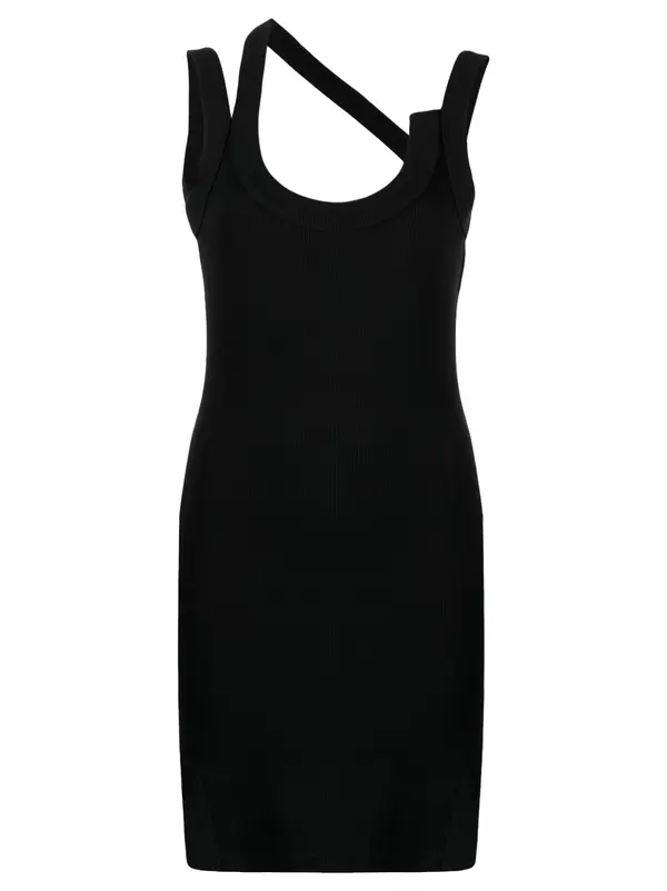 BOYAROVSKAYA Asymmetric Jersey Minidress - Black