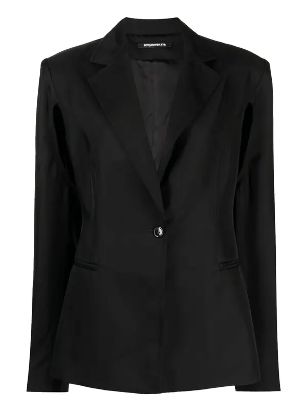 BOYAROVSKAYA Cut-out Single-breasted Blazer - Black