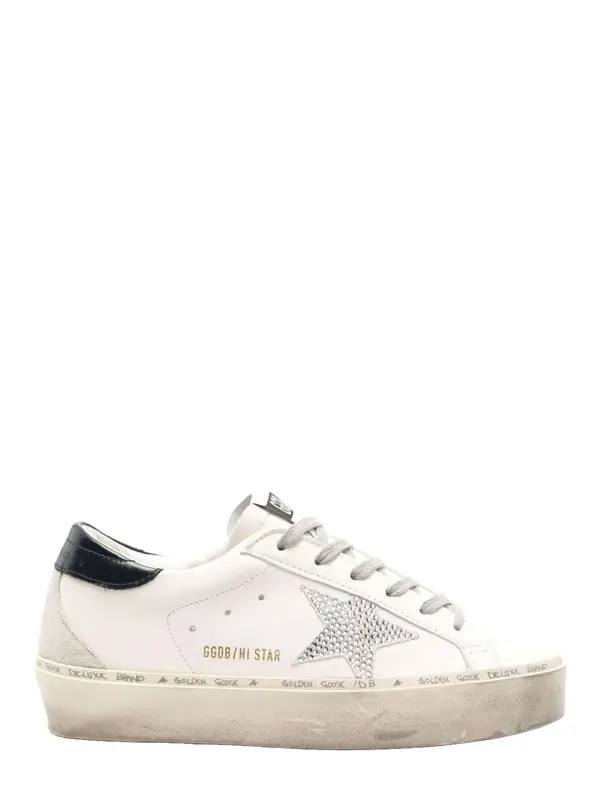 GOLDEN GOOSE Hi Star Leather Sneakers - White