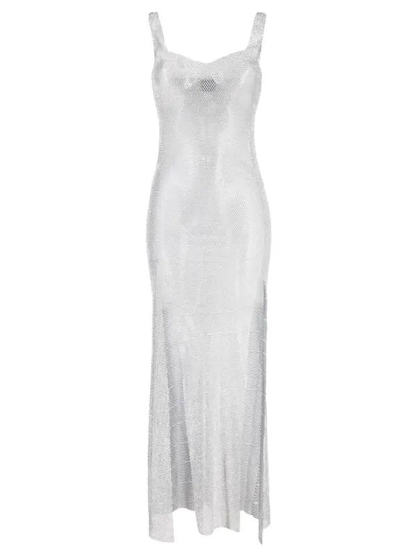 SANTA BRANDS Rhinestone-embellished Maxi Dress - Silver