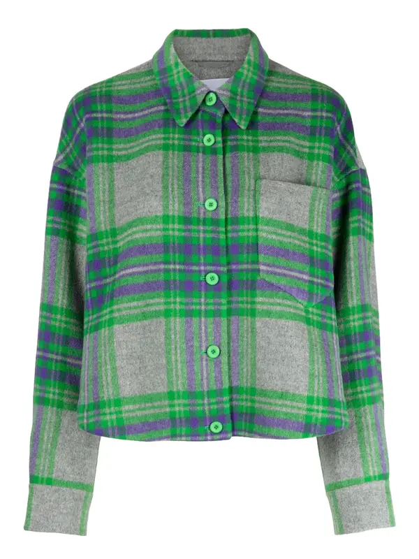 JNBY Plaid Button-up Jacket - Grey