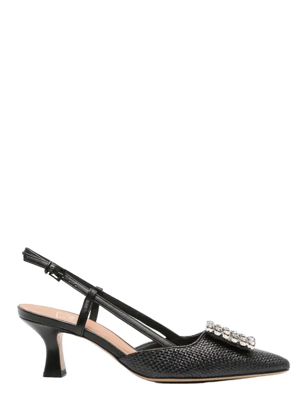 Roberto Festa Stefi 60mm Crystal-embellished Slingback Pumps - Black