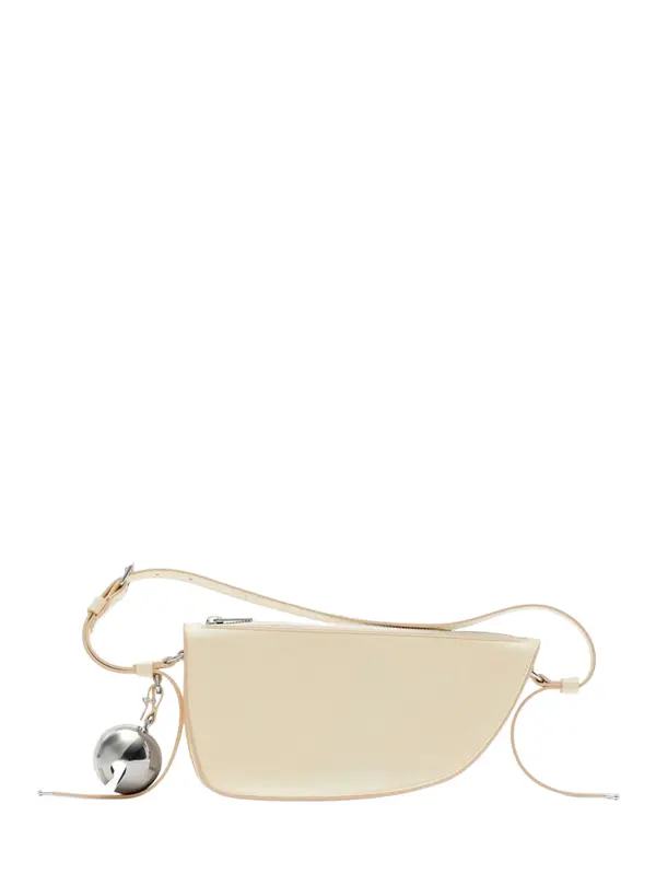 Burberry Mini Shield Leather Shoulder Bag - Neutrals