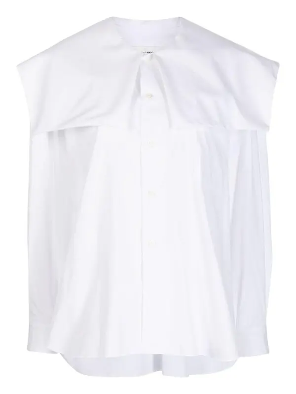 Comme Des Garçons Peter-pan Collar Cotton Shirt - White