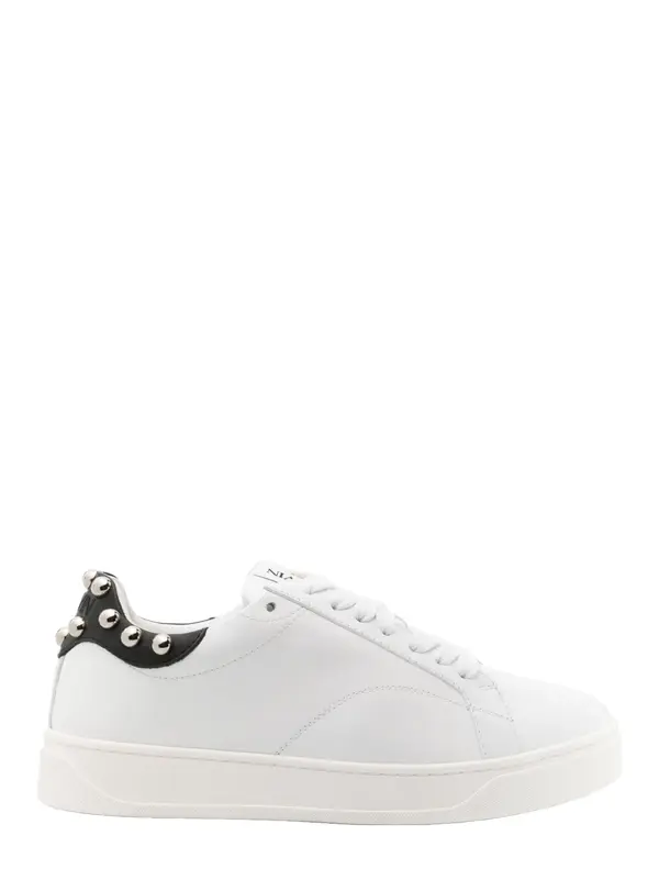 LANVIN Studded Leather Sneakers - White