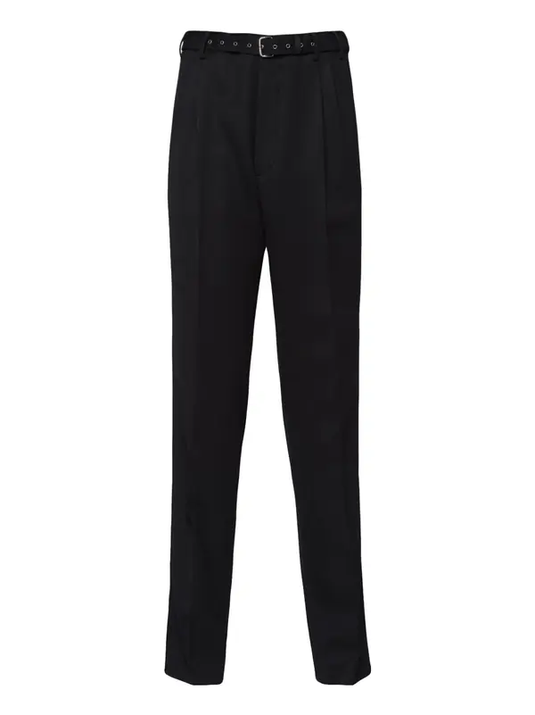 Prada Wool Tailored Trousers - Black
