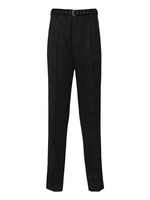 Prada Wool Tailored Trousers - Black