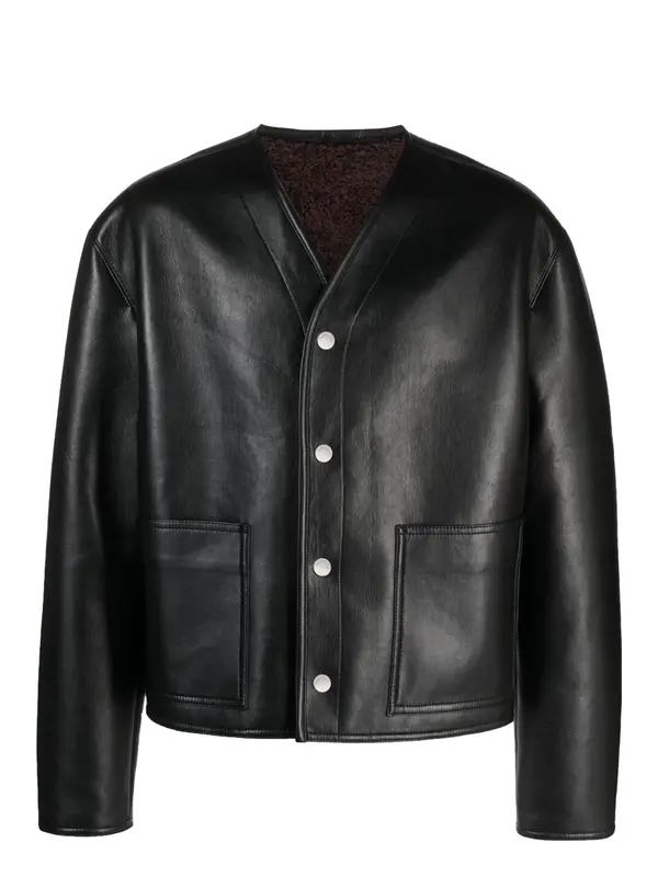 Nanushka Faux-leather Bomber Jacket - Black
