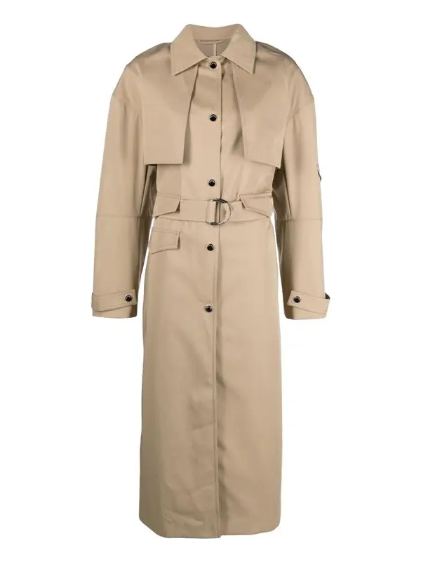 Nanushka Elinor Single-breasted Trench Coat - Neutrals