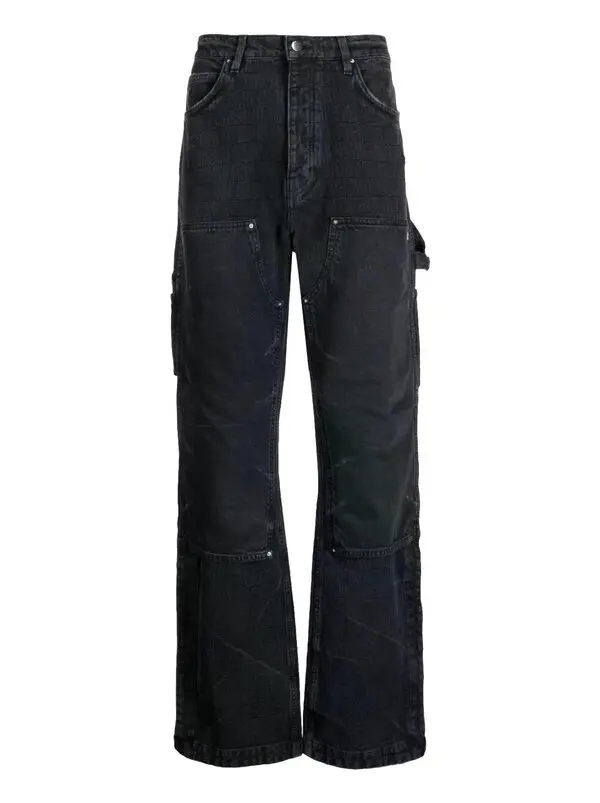 Amiri Mid-rise Straight-leg Jeans - Black