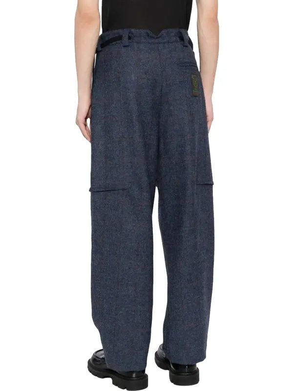 MARINA YEE Jules Wide-leg Wool Trousers - Blue