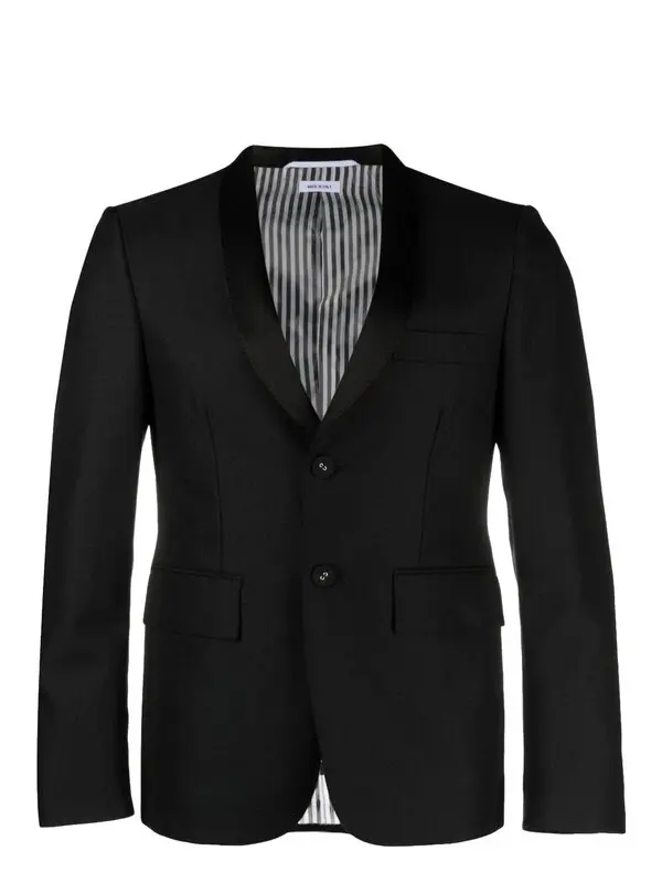 Thom Browne Shawl-collar Single-breasted Blazer - Black