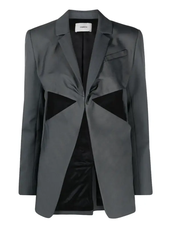 Coperni Twisted Cut-out Blazer - Black