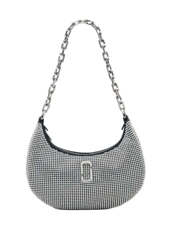 Marc Jacobs Rhinestone Small Curve Shoulder Bag - Black