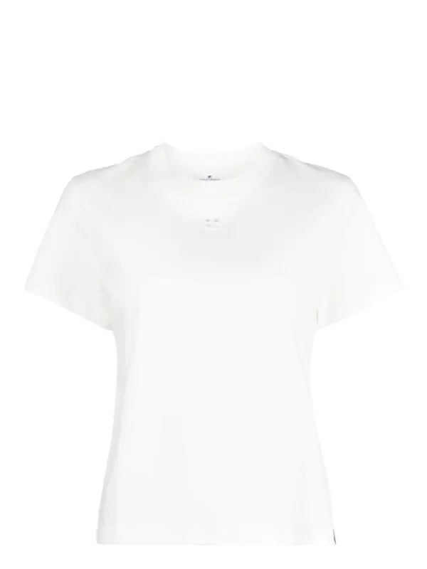 COURREGES Logo-appliqué T-shirt - White