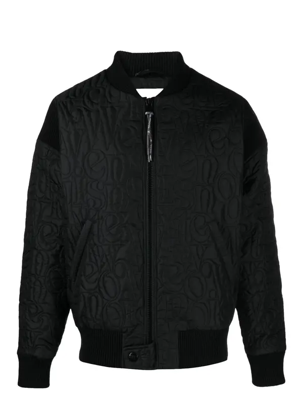 VIVIENNE WESTWOOD Logo-stitch Quilted Bomber Jacket - Black