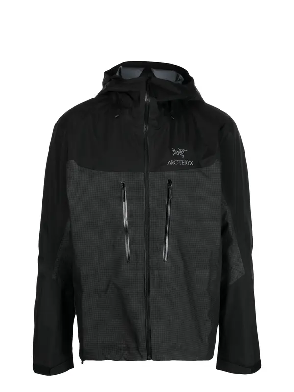 Arc'teryx Alpha Logo-embroidered Hooded Jacket - Black