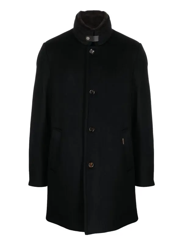 MOORER Bond-fur-le Padded Coat - Blue