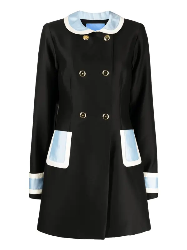 MACGRAW Broadcast Colour-block Coat - Black